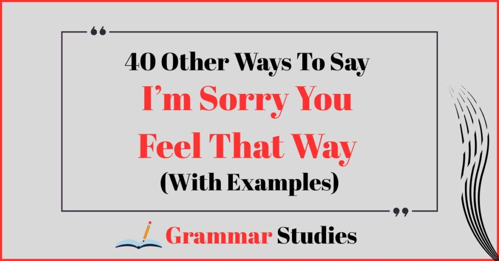 40 Ways To Say “I’m Sorry You Feel That Way” (Real Examples)