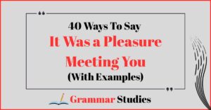 40 Ways To Say “It Was a Pleasure Meeting You” (Real Examples)
